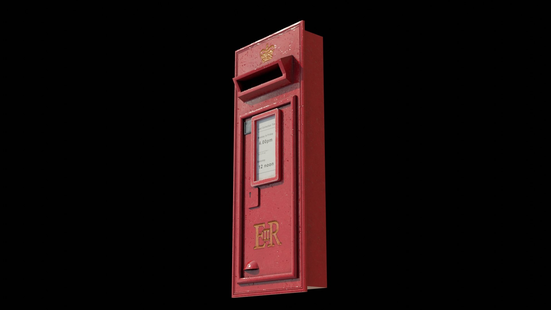 3D Red Post Office Box - TurboSquid 2120852