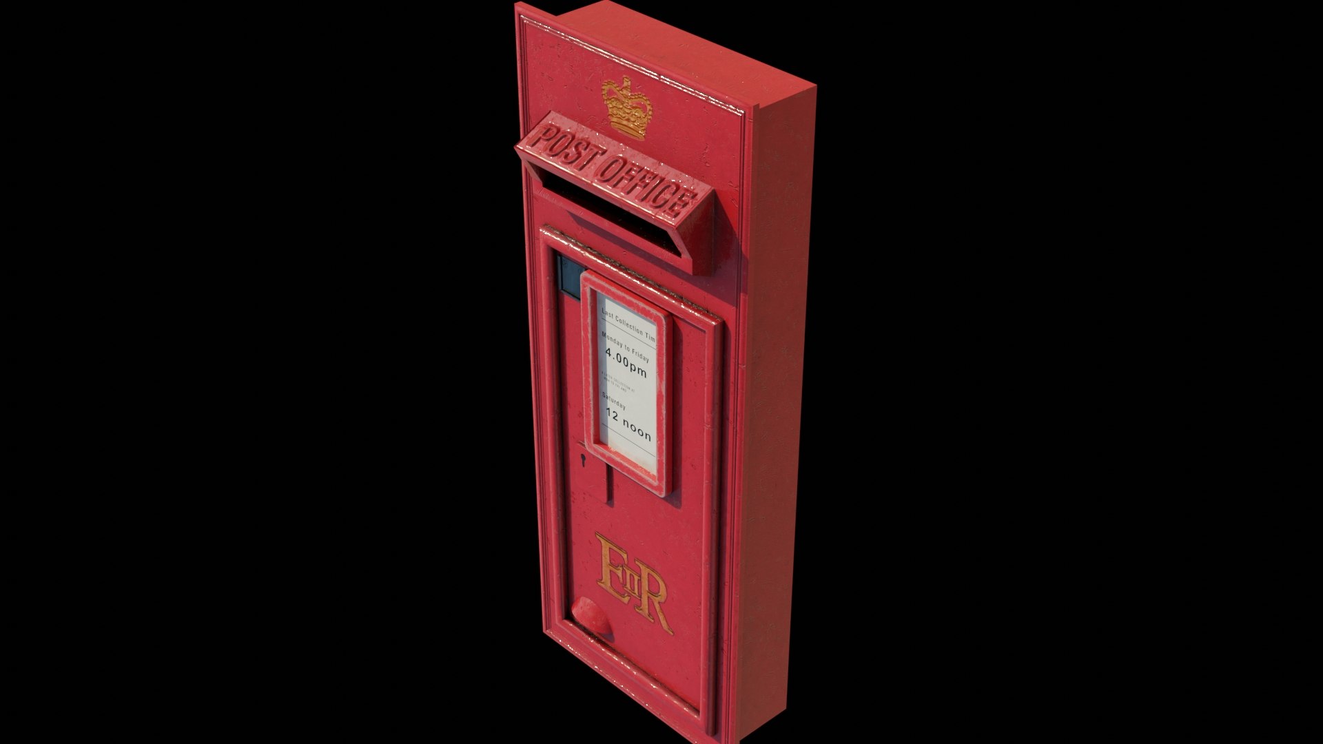 3D Red Post Office Box - TurboSquid 2120852