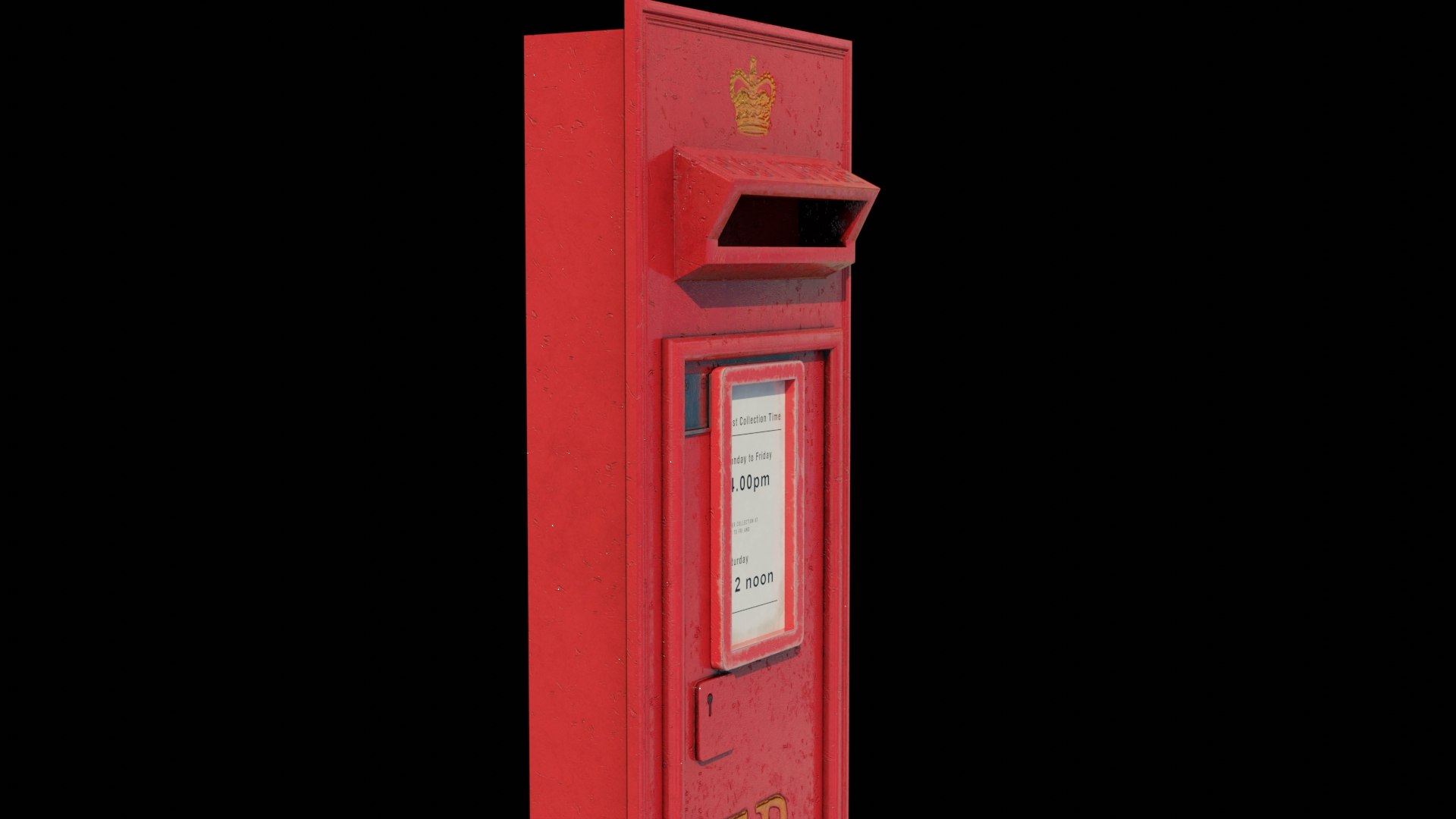 3D Red Post Office Box - TurboSquid 2120852
