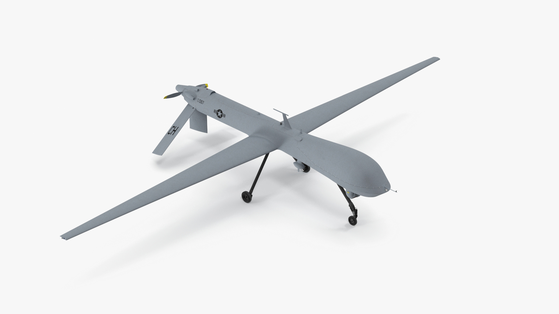 3D Unmanned Aerial Vehicle Reaper Drone MQ-1 Rigged For Maya ...