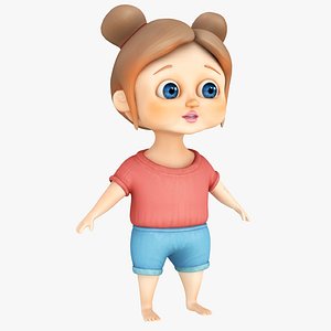 Free 3D Cartoon Girl Models - Available For Download On TurboSquid