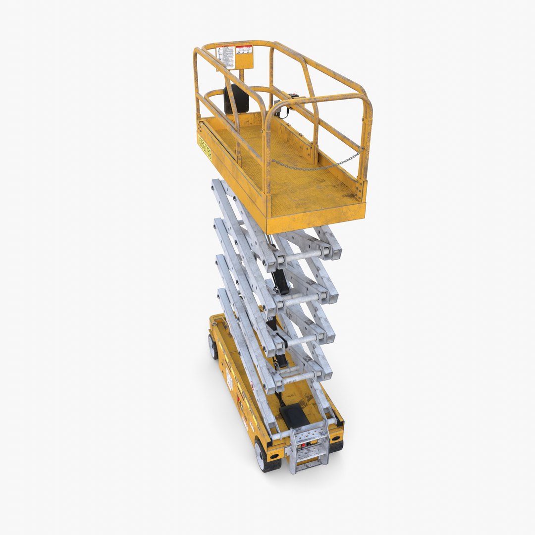 Animated Electric Scissor Lift V2 Model - TurboSquid 2111014