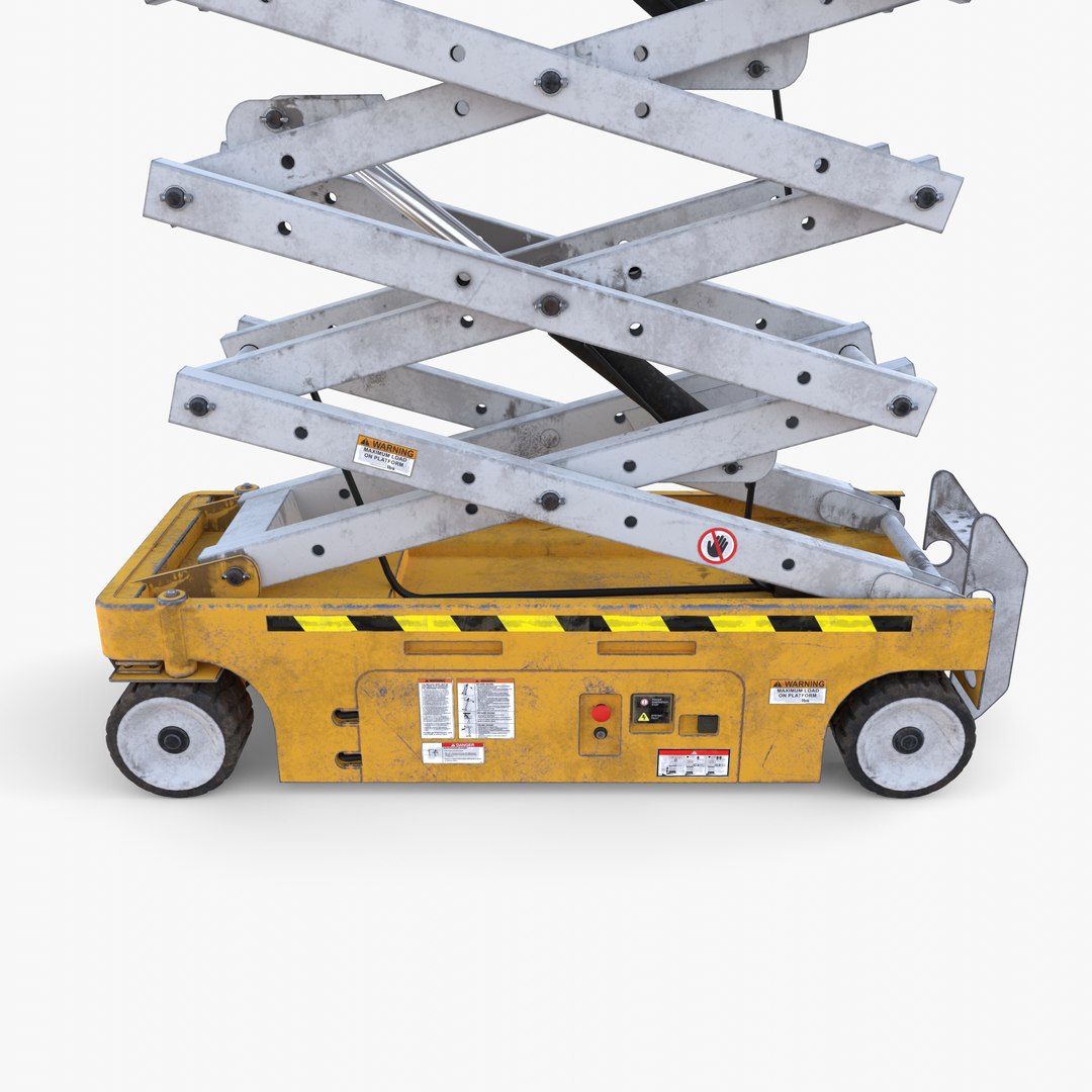 Animated Electric Scissor Lift V2 Model - TurboSquid 2111014