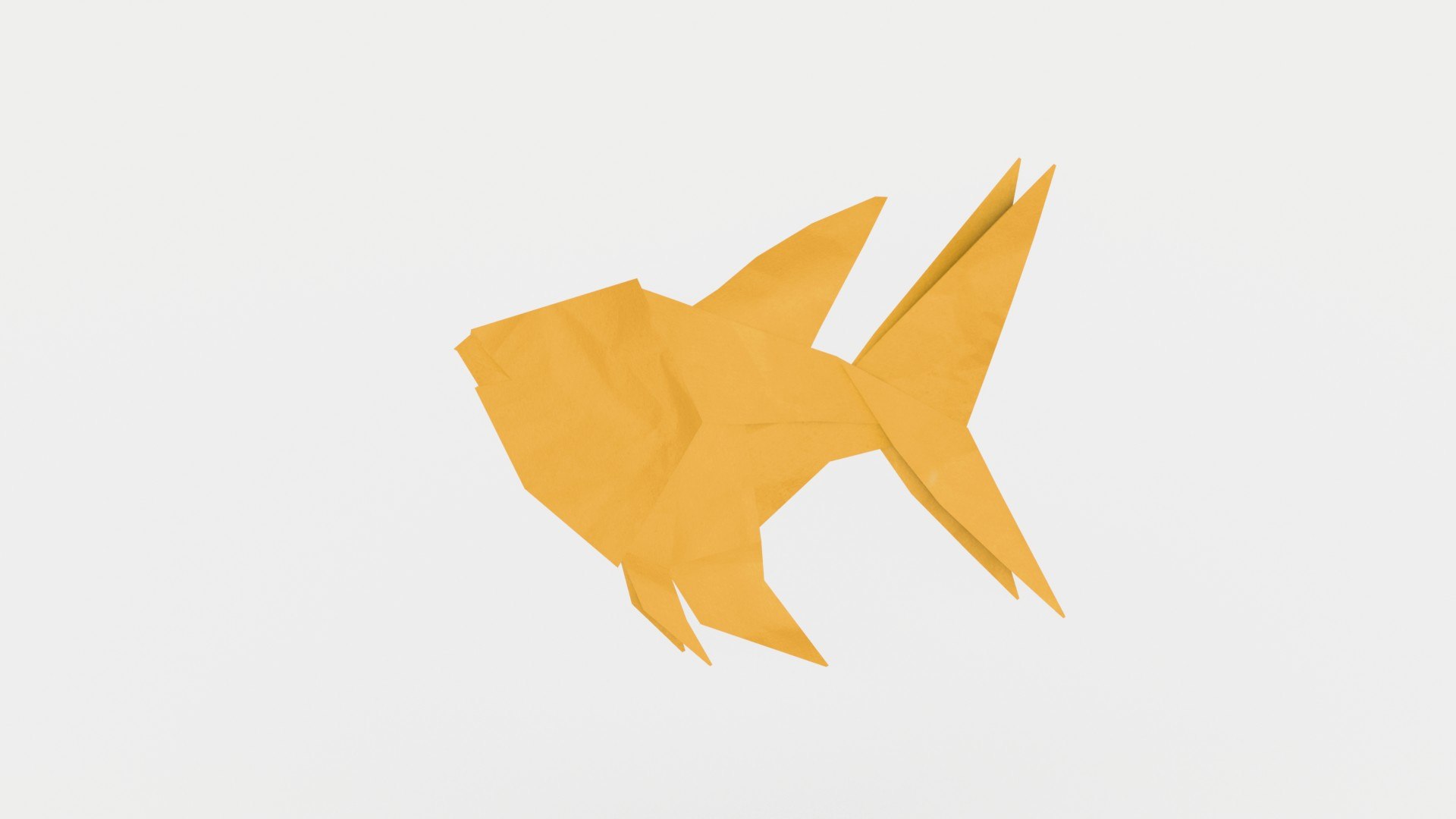 Origami Gold Fish 3D Model - TurboSquid 2323112