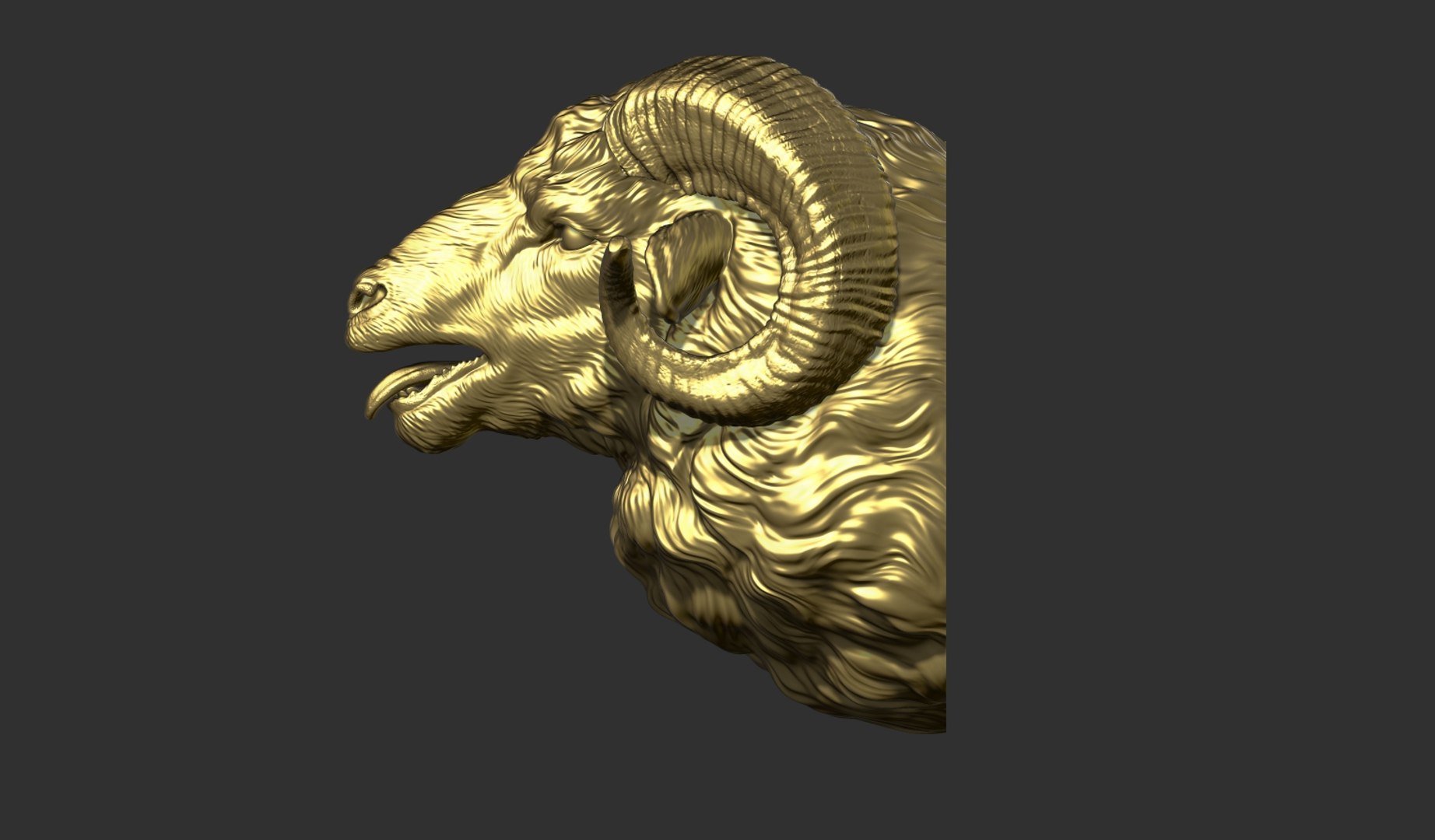 3D Bleating ram head model - TurboSquid 1887562