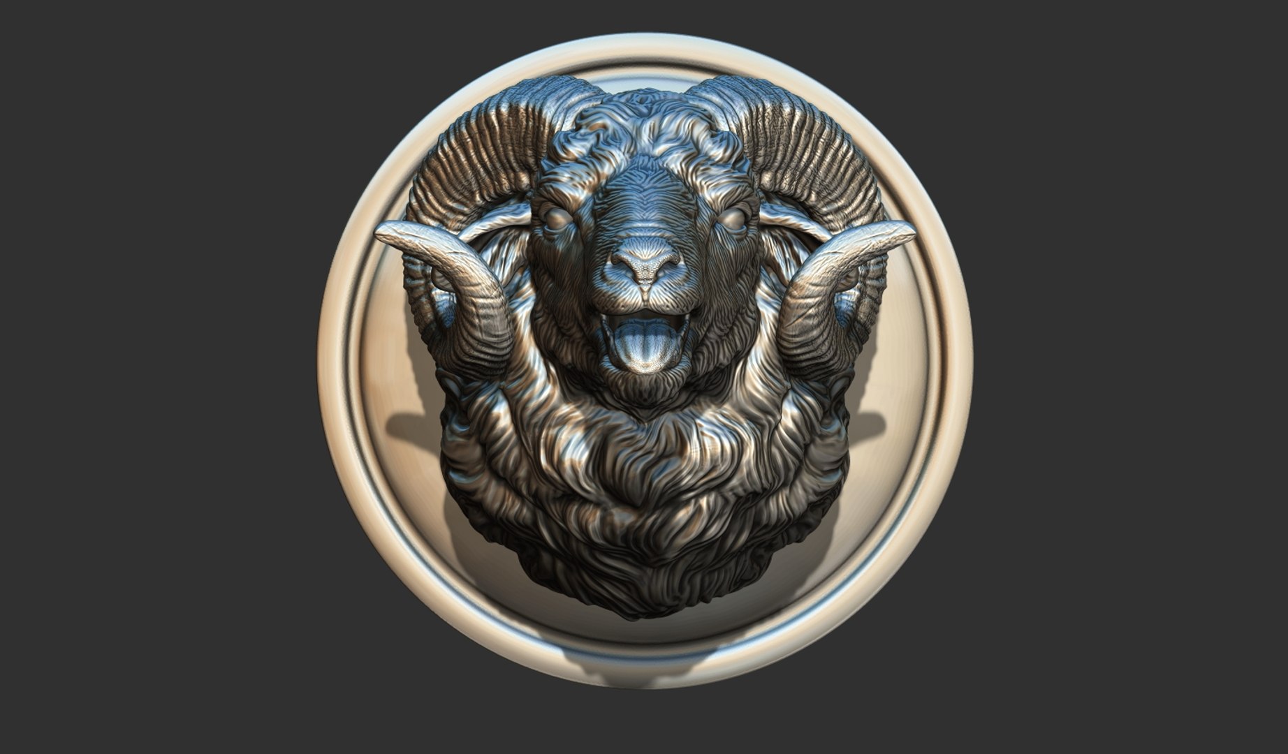 3D Bleating ram head model - TurboSquid 1887562