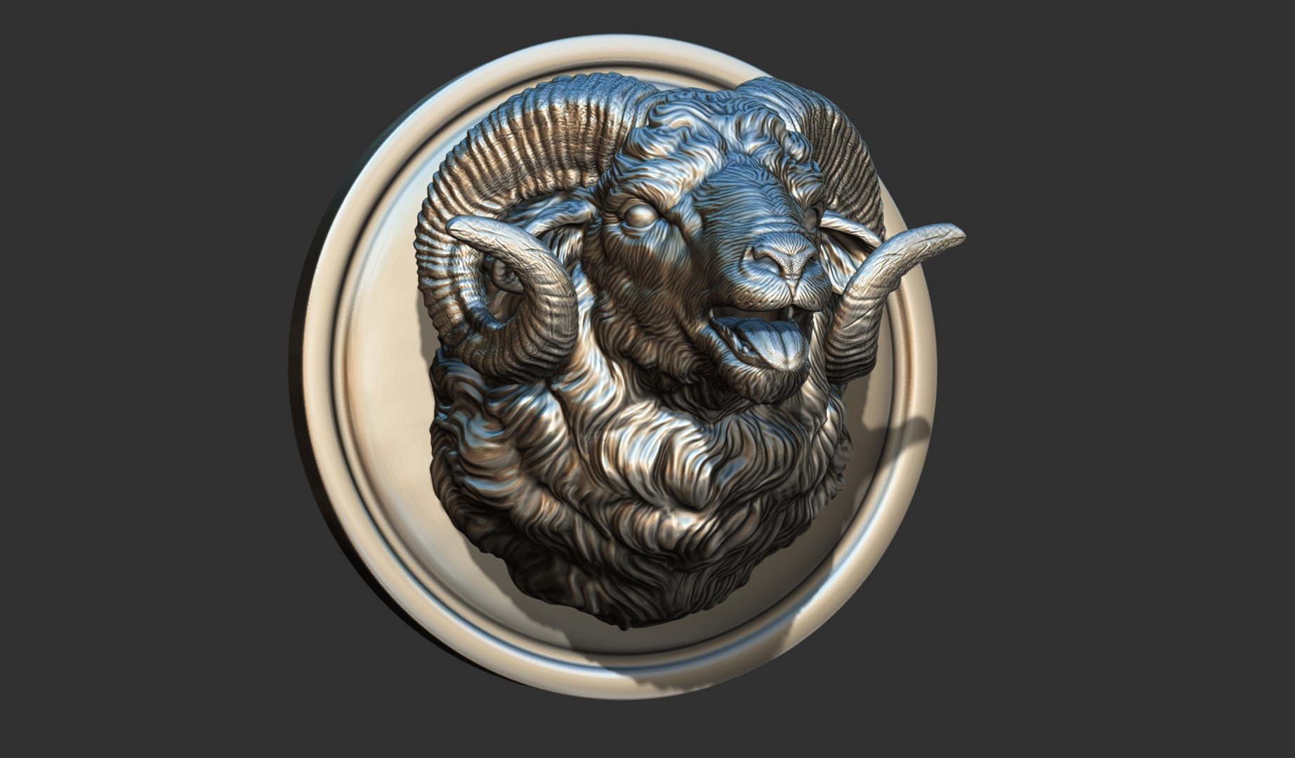 3D Bleating ram head model - TurboSquid 1887562