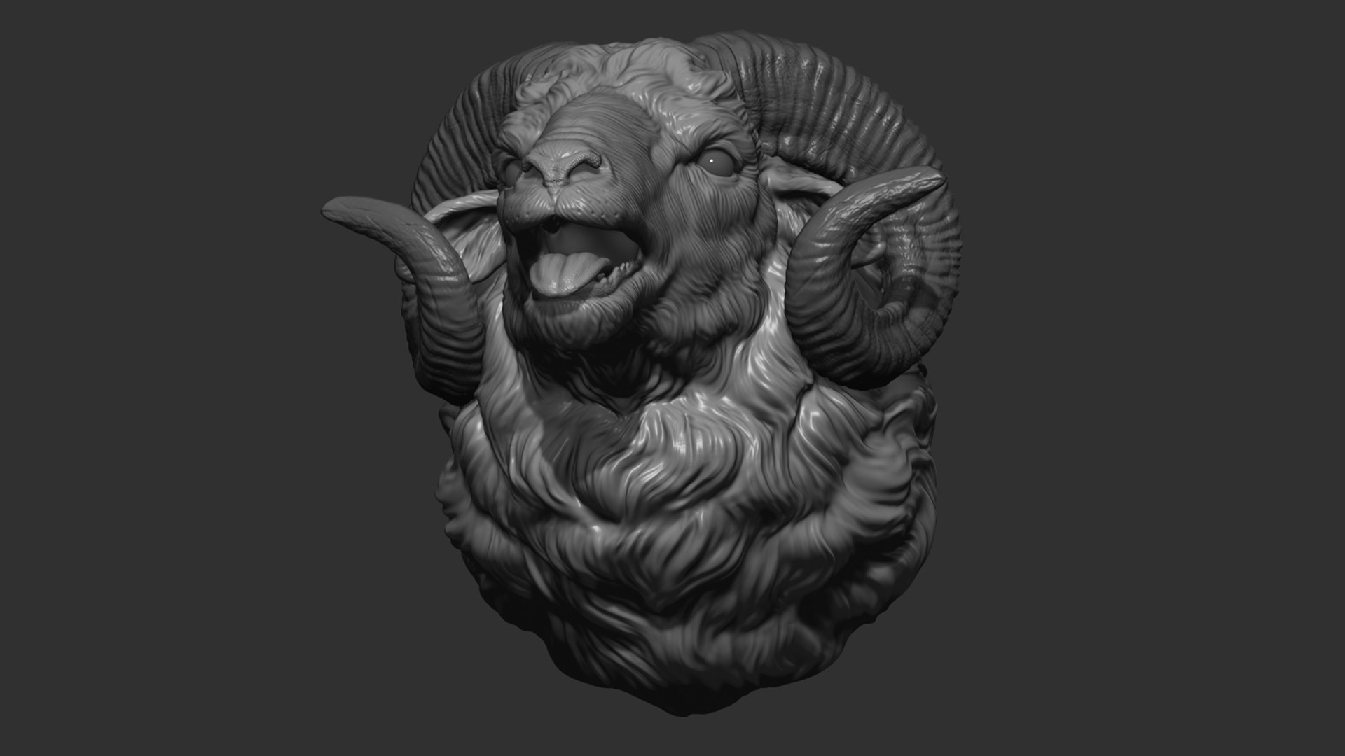 3D Bleating ram head model - TurboSquid 1887562