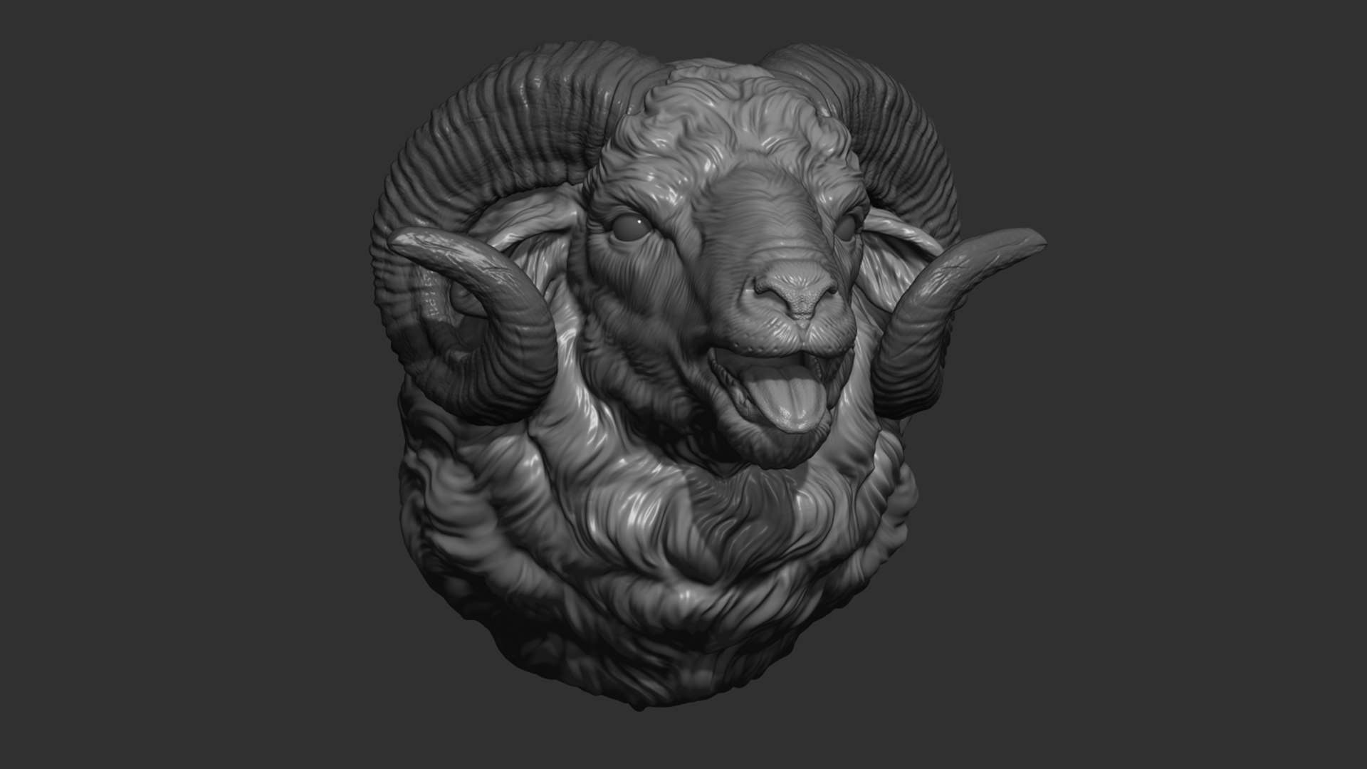 3D Bleating ram head model - TurboSquid 1887562
