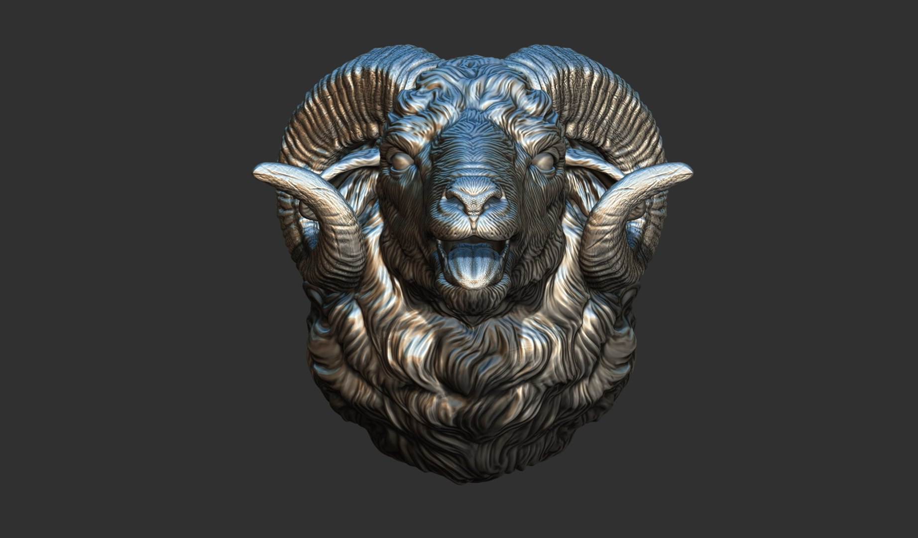 3D Bleating ram head model - TurboSquid 1887562