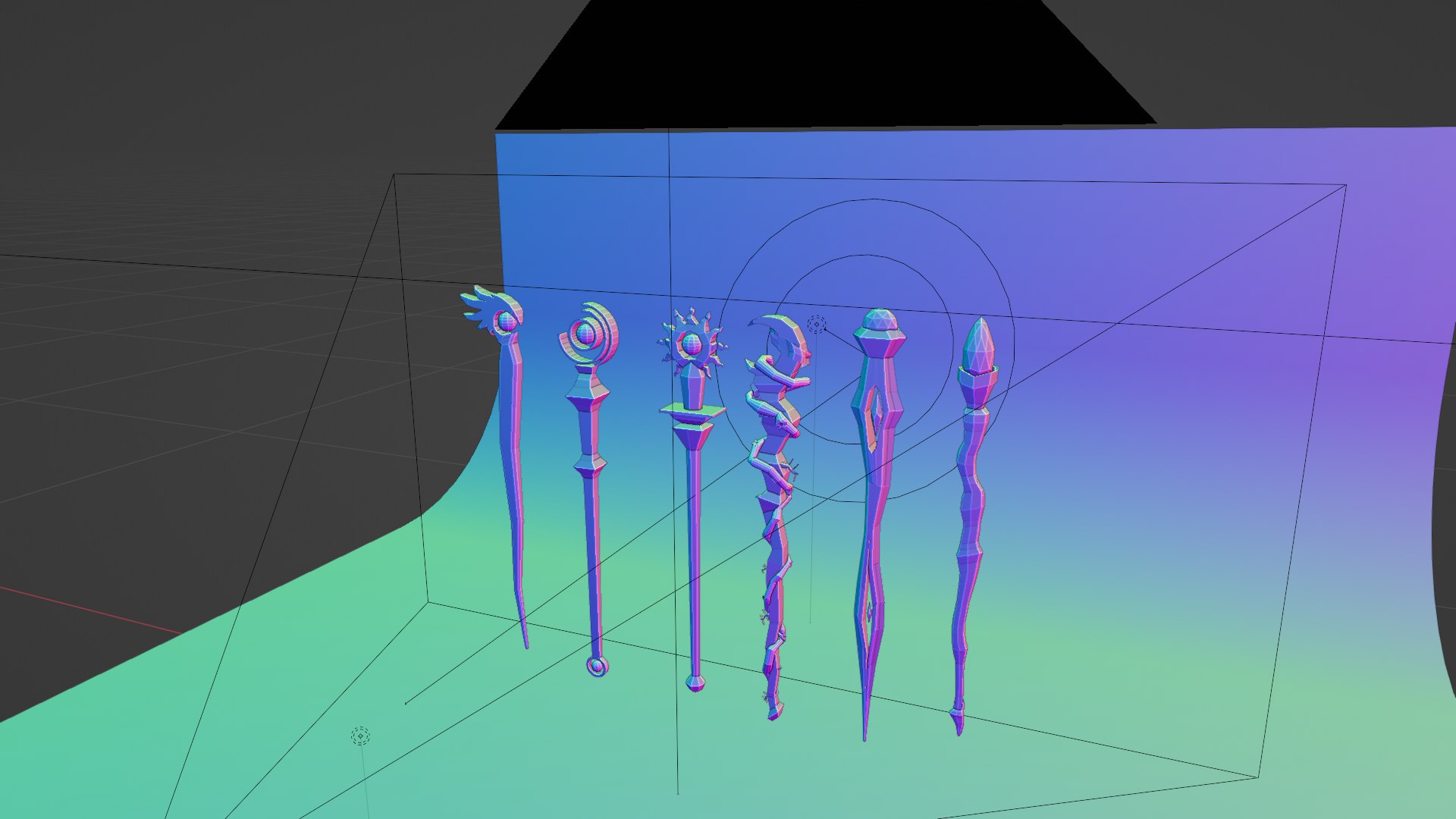 3D Model Low Poly Wands - TurboSquid 2277967