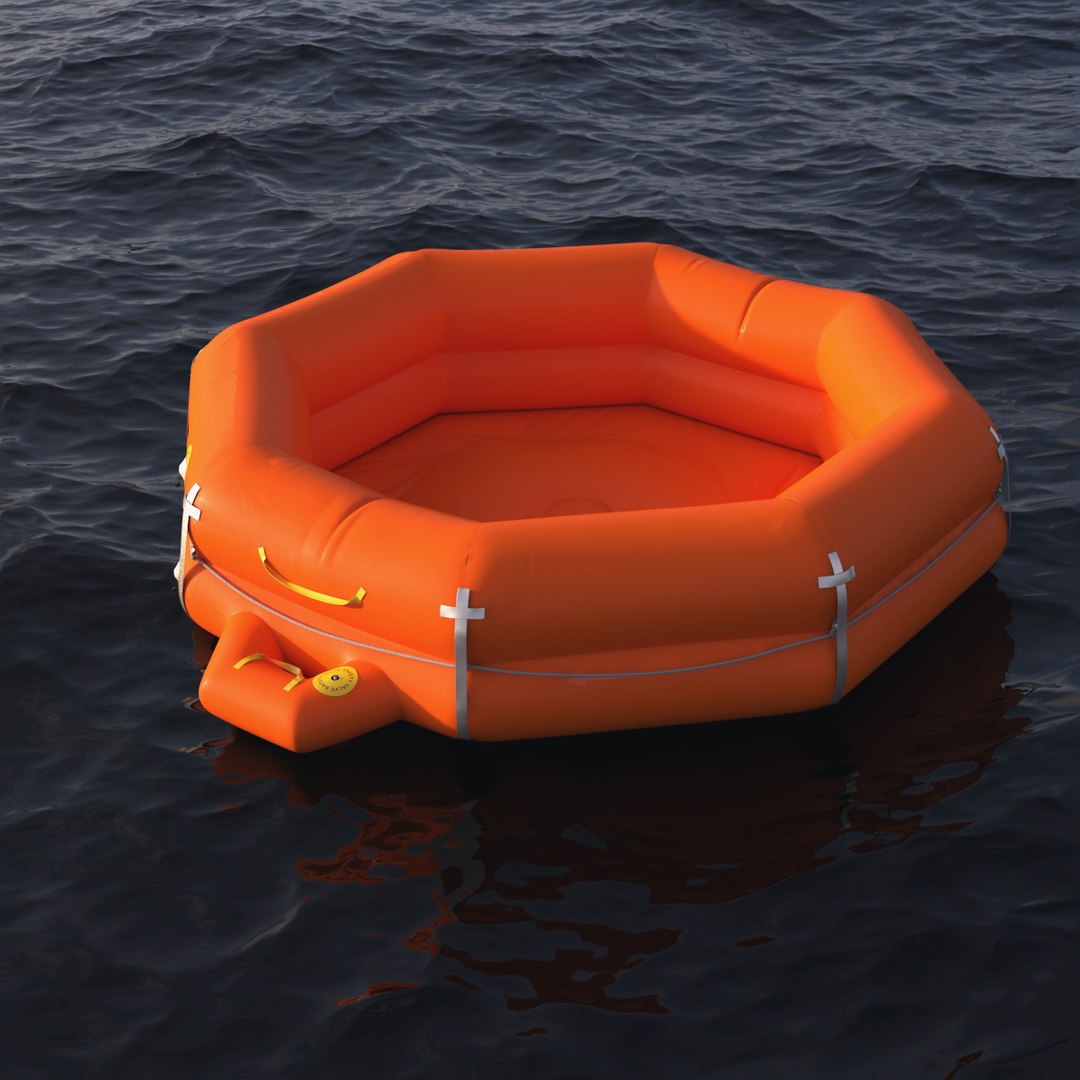 3D Emergency Inflatable Life Raft - TurboSquid 2315167