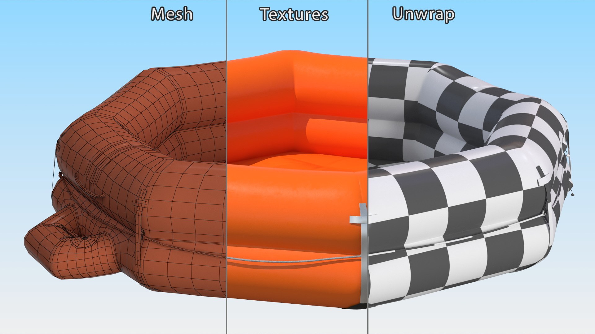 3D Emergency Inflatable Life Raft - TurboSquid 2315167