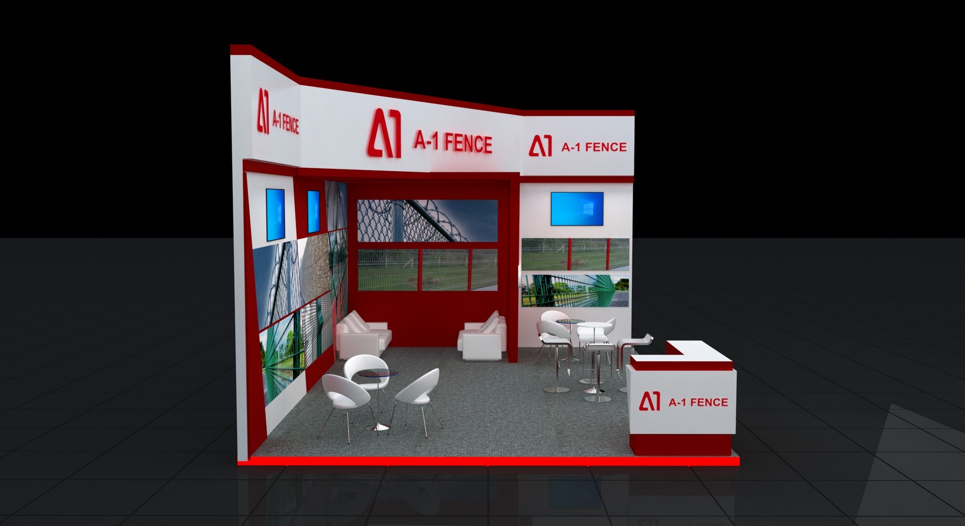 2 Side Open Stand 7x5 3D Model - TurboSquid 1979275