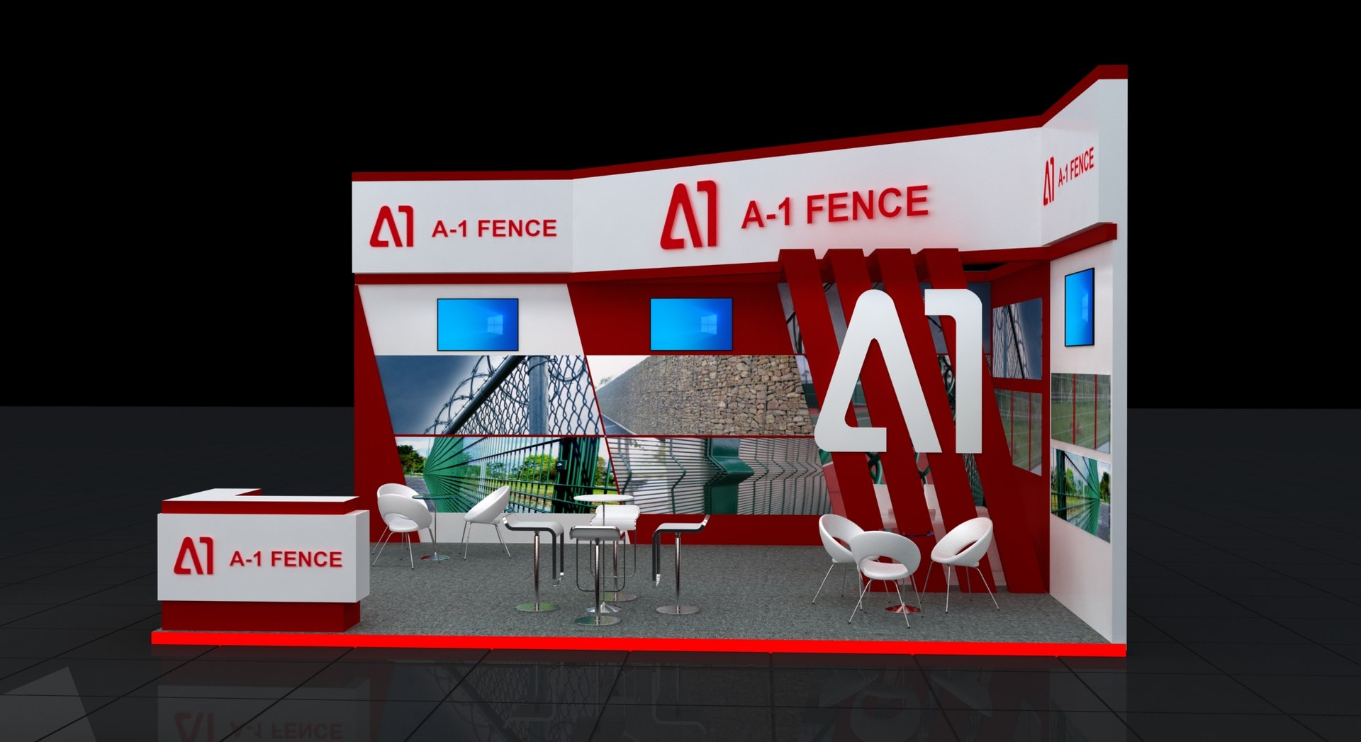 2 Side Open Stand 7x5 3D Model - TurboSquid 1979275