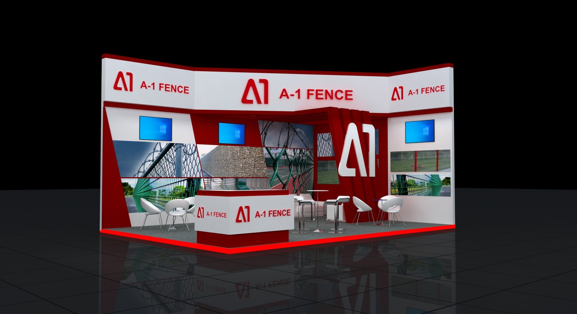 2 Side Open Stand 7x5 3D Model - TurboSquid 1979275