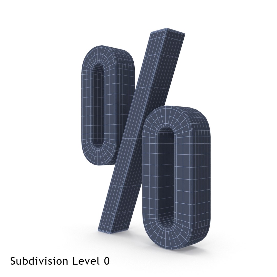 Percent Sign 3D - TurboSquid 1185527