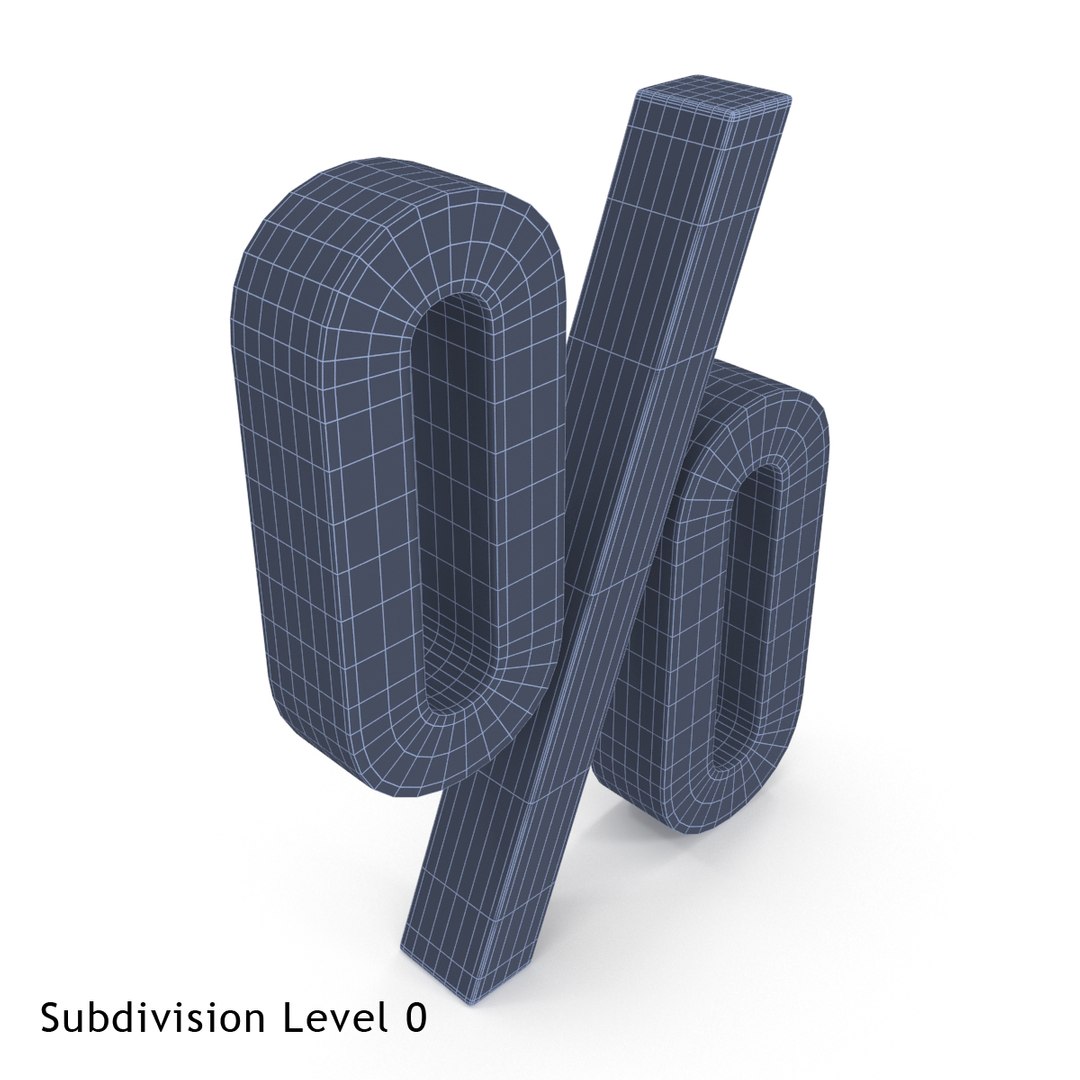 Percent Sign 3D - TurboSquid 1185527