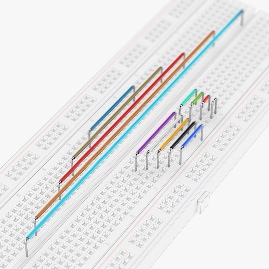 3D Model Jumper Wires Breadboard - TurboSquid 1298569