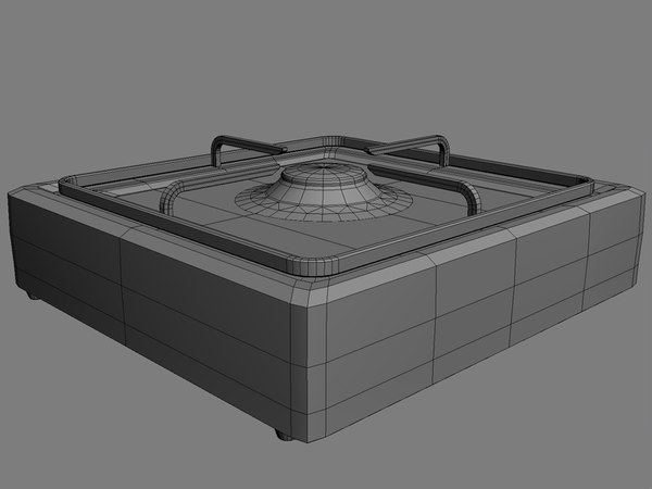 burner gas cooker 3d model
