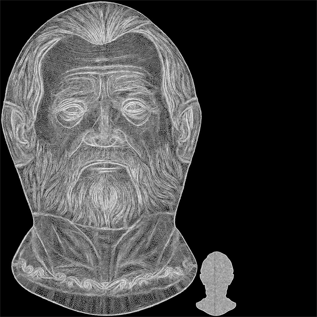 4 Old Man Head Reliefs Collection 1 3D Model - TurboSquid 2287703