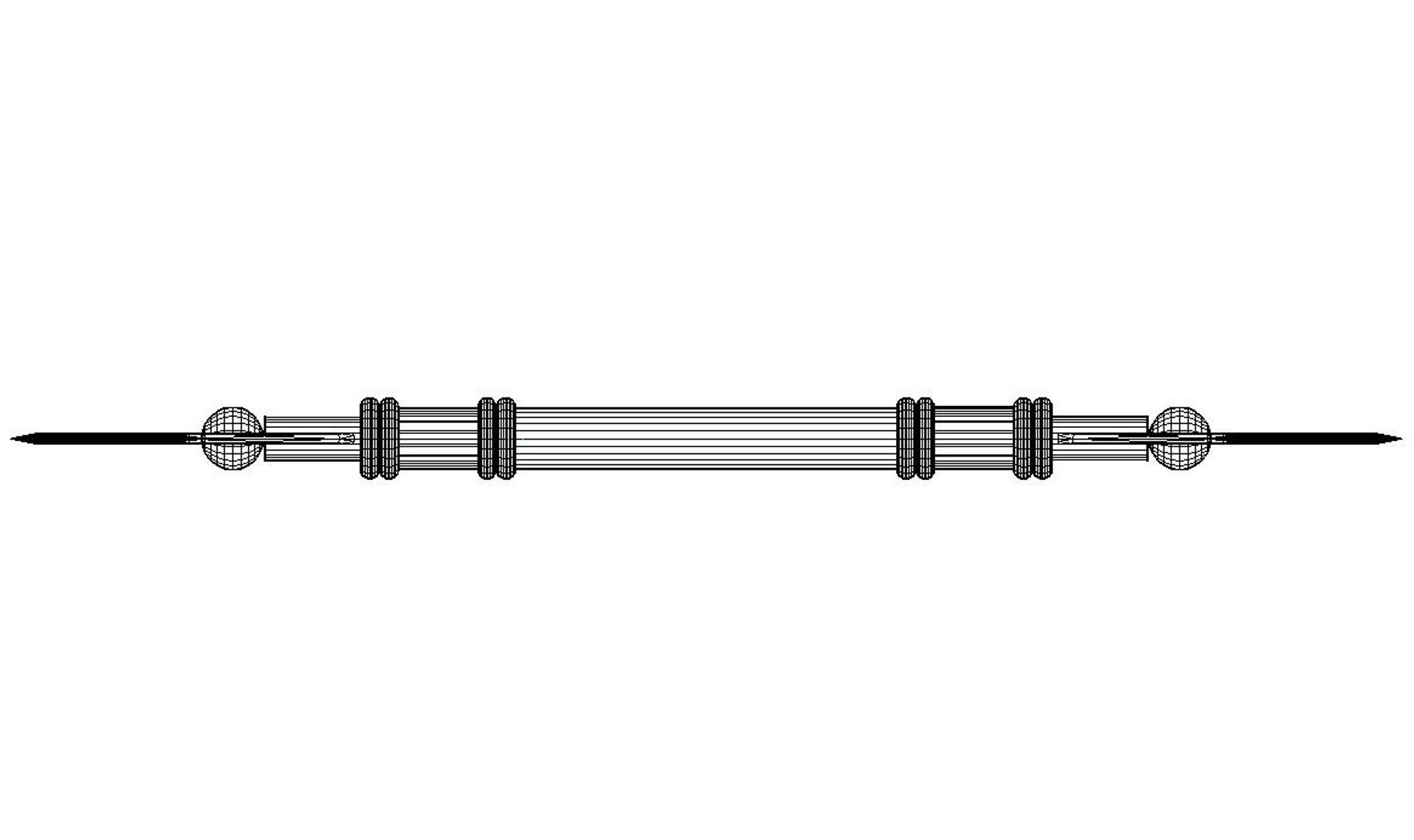 3d model rod black