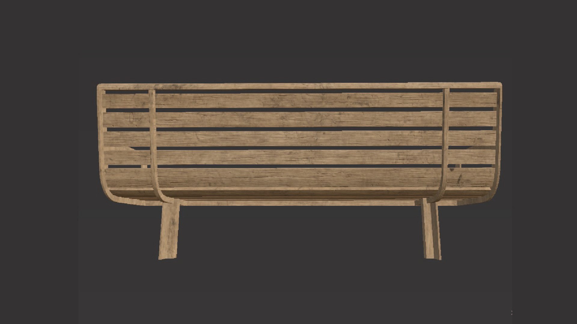 3D Wooden Bench Model - TurboSquid 1915751