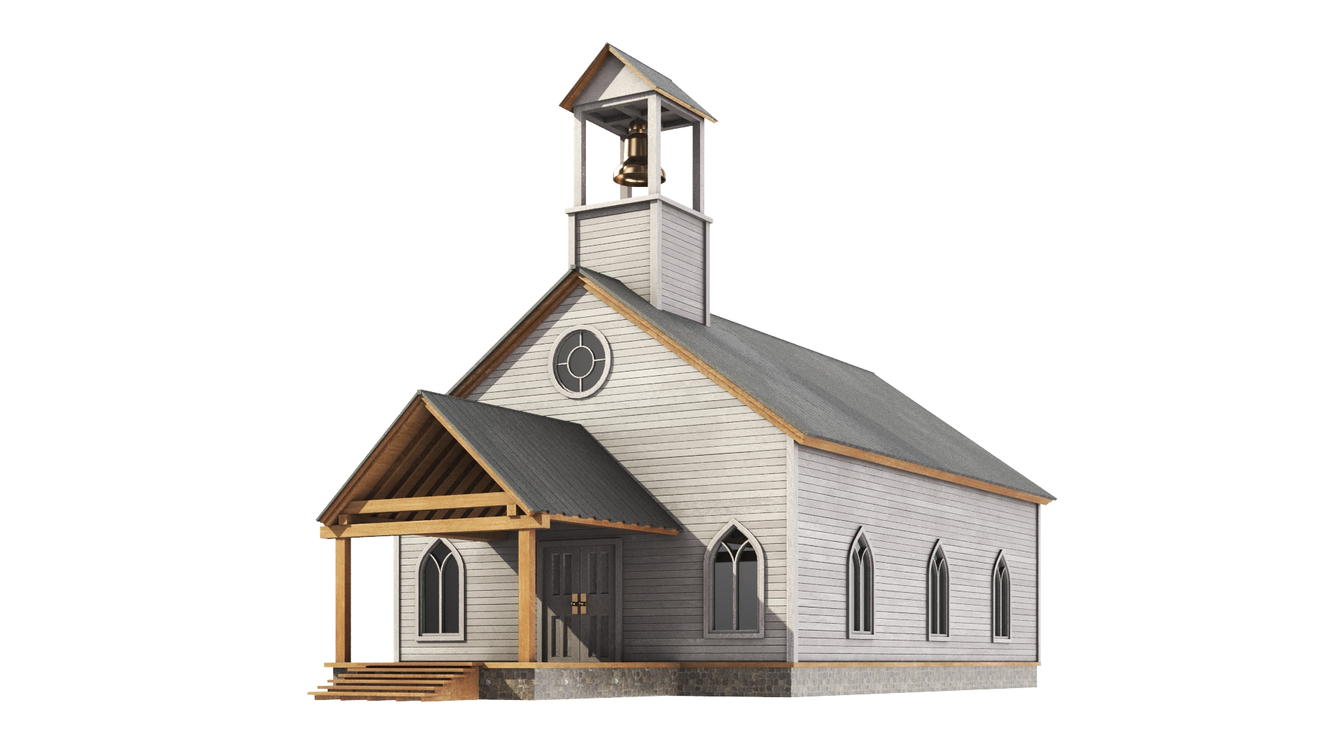 3D Detailed Old West Church Model - TurboSquid 2184161