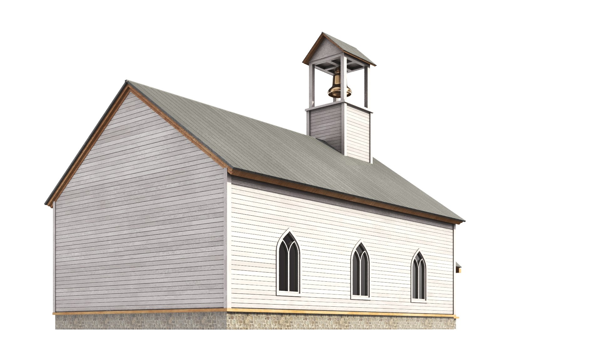 3D Detailed Old West Church Model - TurboSquid 2184161
