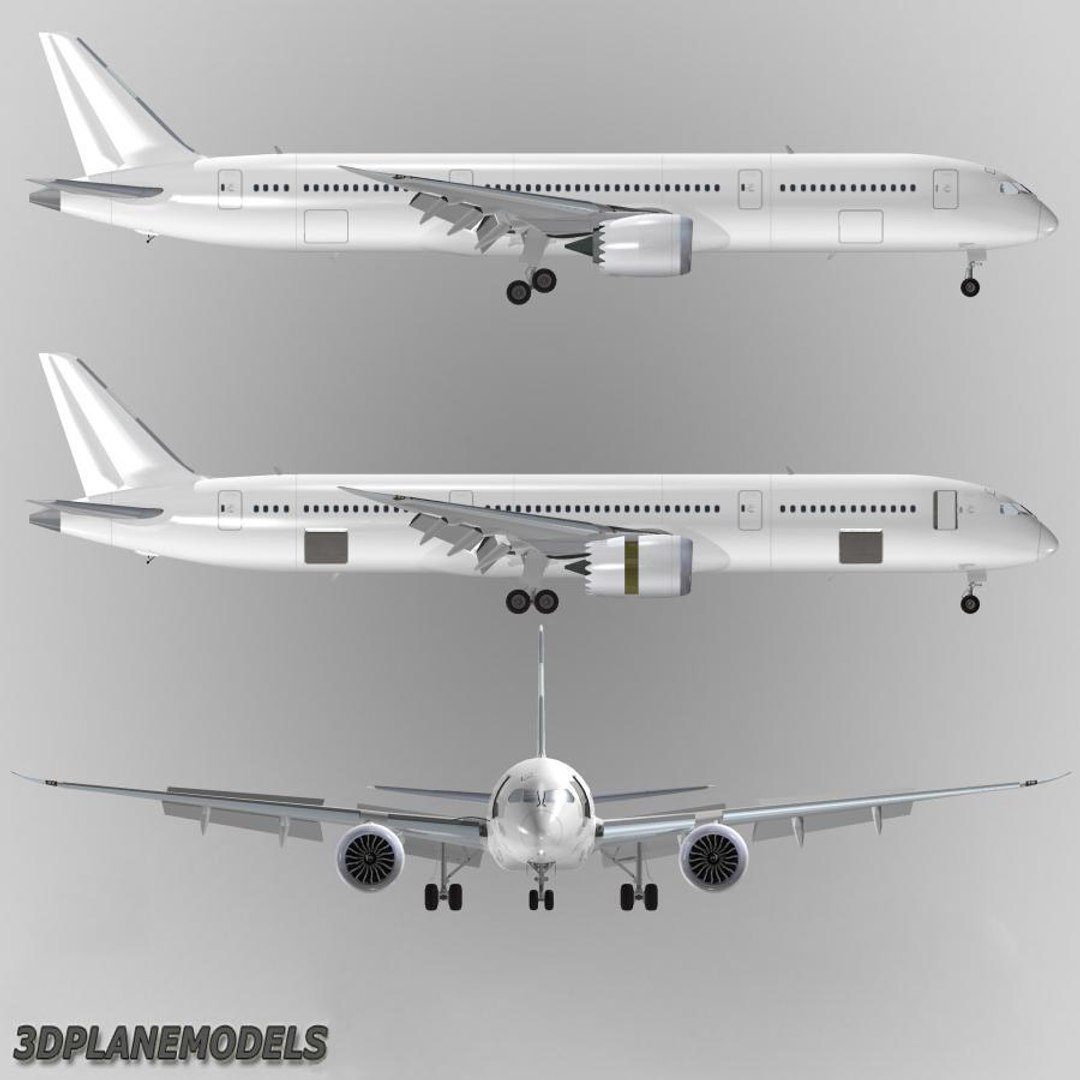 B787-9 Generic White 787-9 3ds