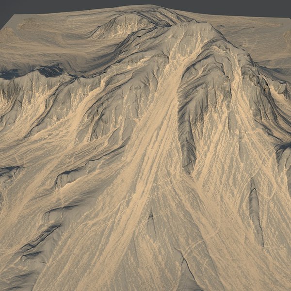 3d model of mountain maps terrain