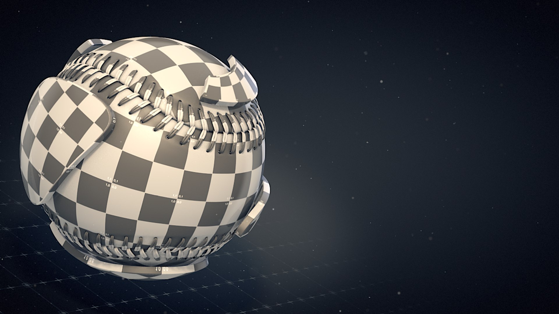 3d Model Baseball Ball Concept