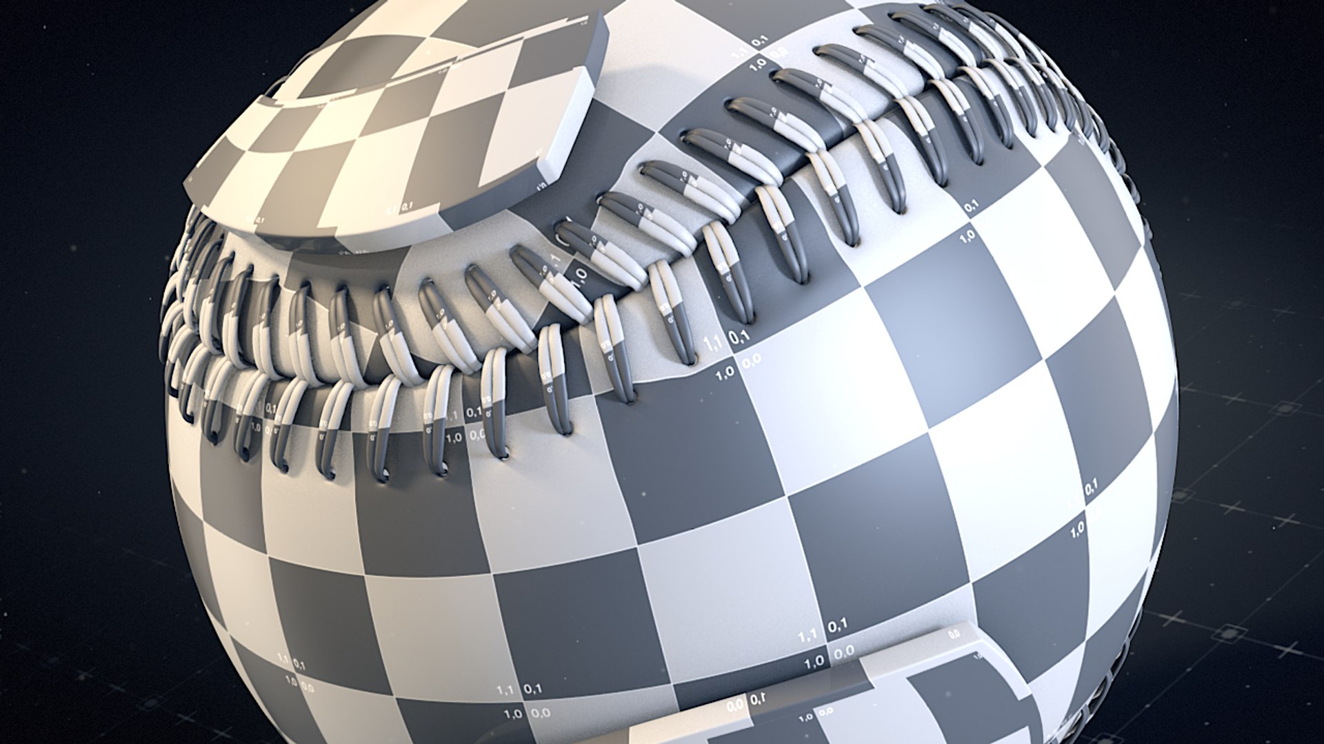 3d Model Baseball Ball Concept