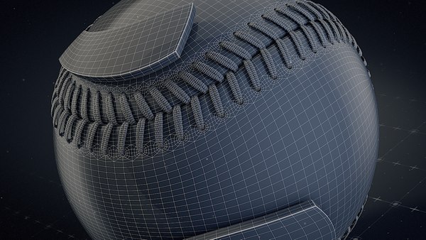 3d model baseball ball concept