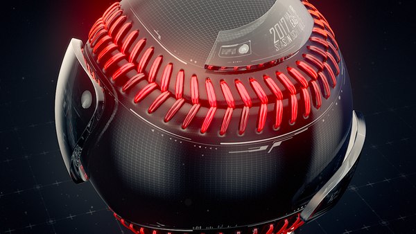 3d model baseball ball concept