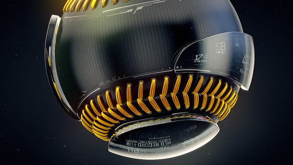 3d model baseball ball concept