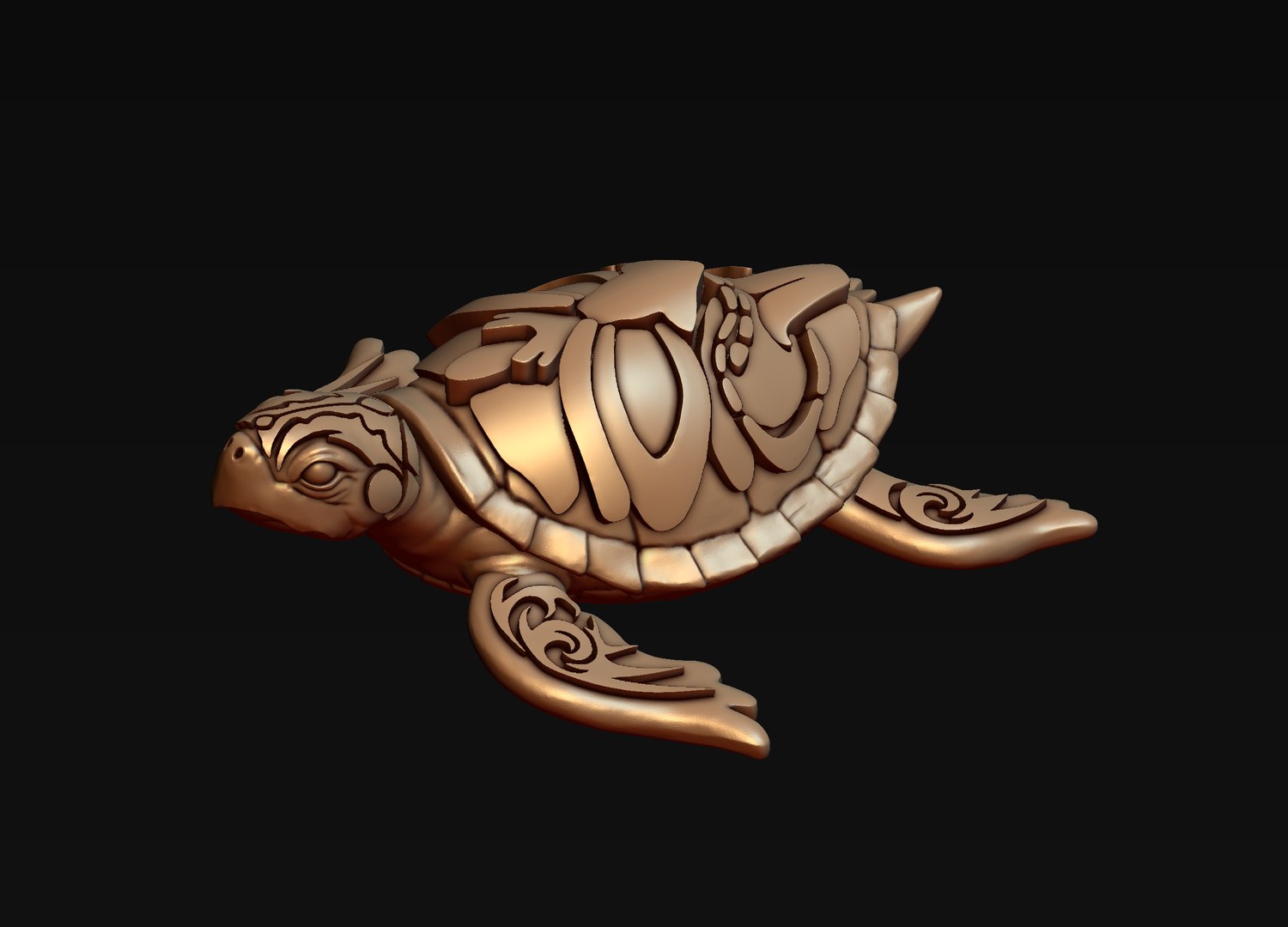 Turtle With Tiki Mask Ornament 3D Print 3D Model - TurboSquid 1872416