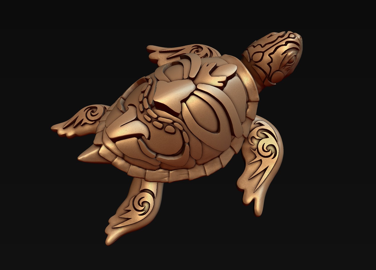 Turtle With Tiki Mask Ornament 3D Print 3D Model - TurboSquid 1872416