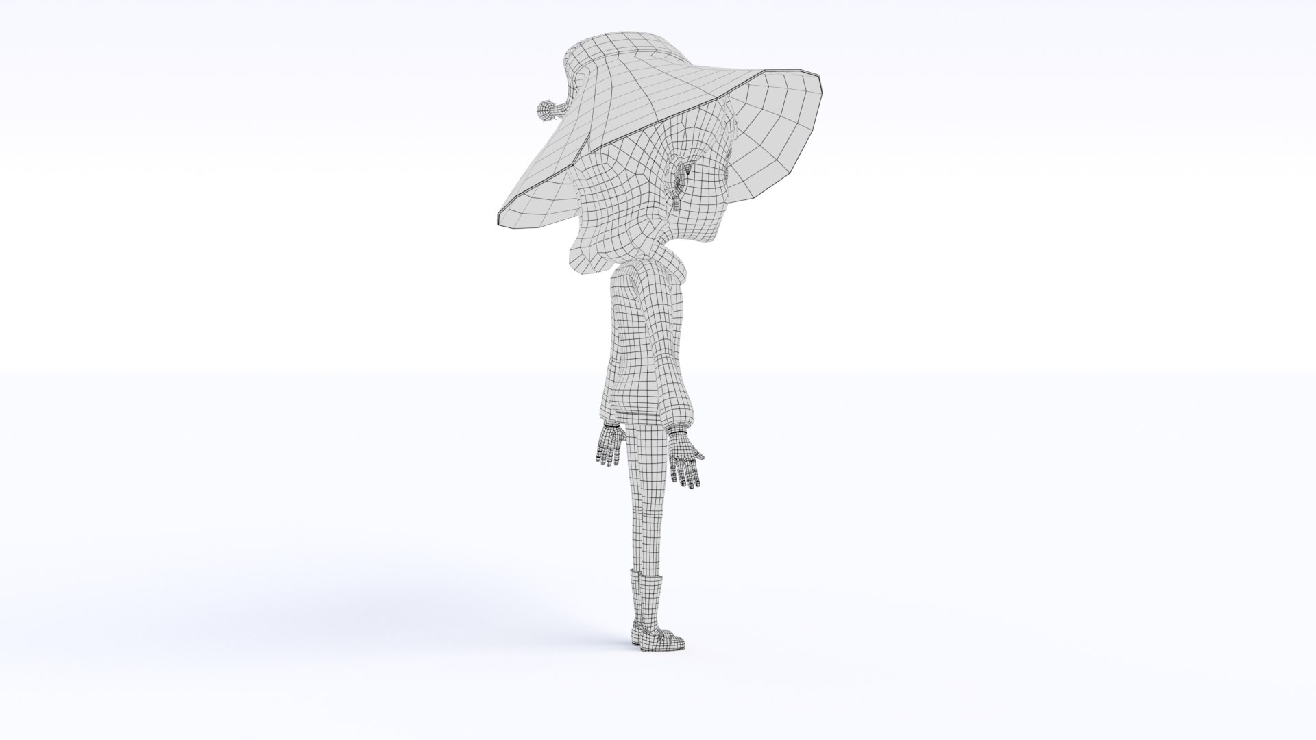 Cartoon Witch Girl 3D Model - TurboSquid 2252065
