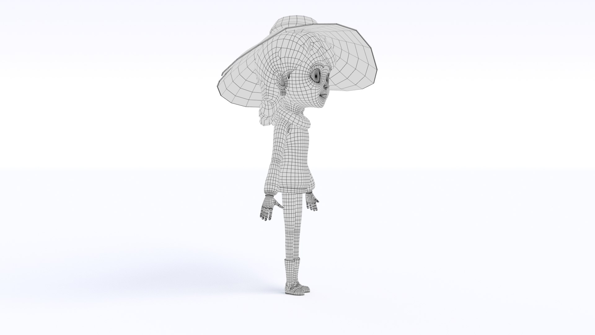Cartoon Witch Girl 3D Model - TurboSquid 2252065