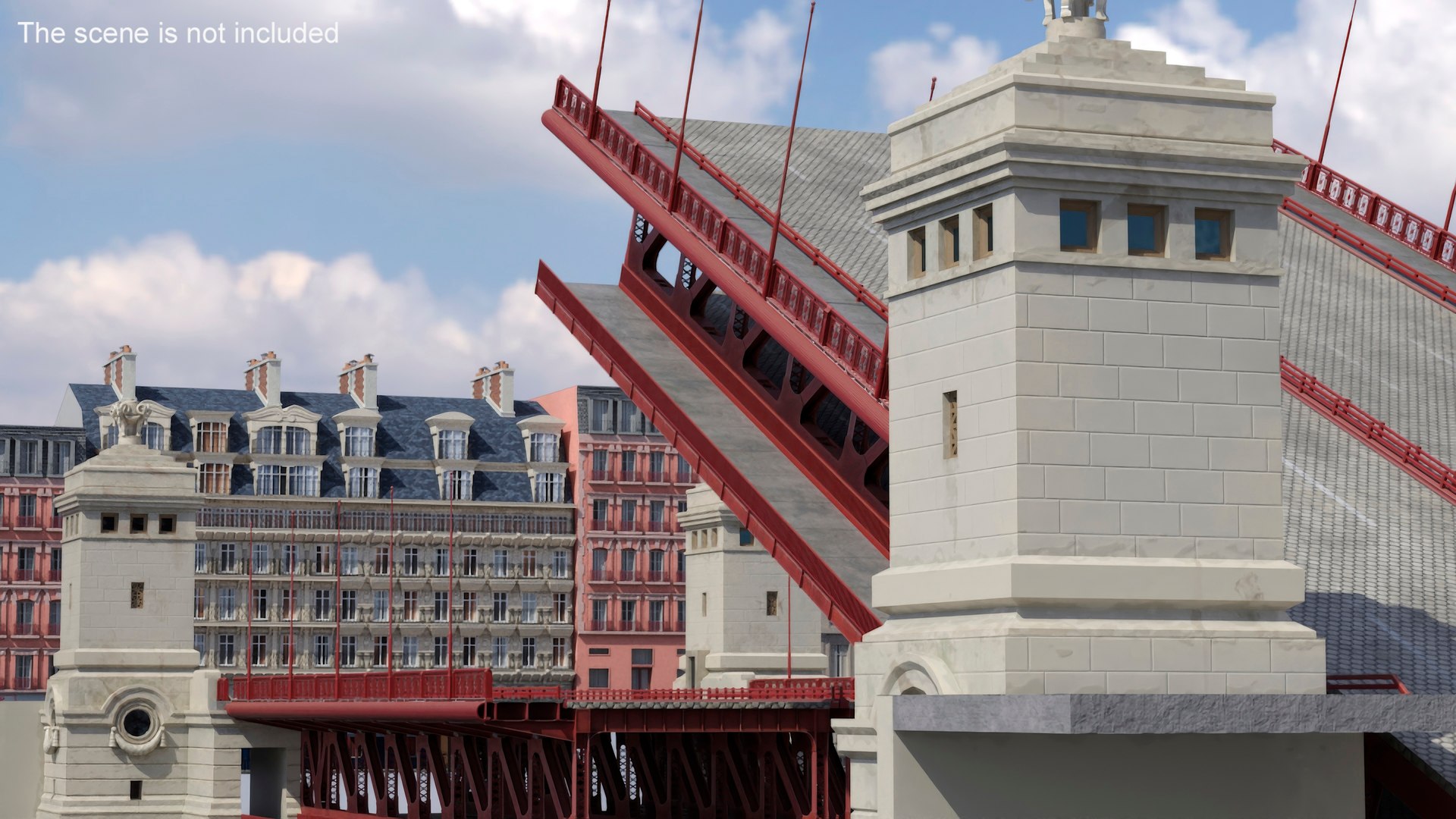 Chicago Drawbridge Raised Model - TurboSquid 2284121