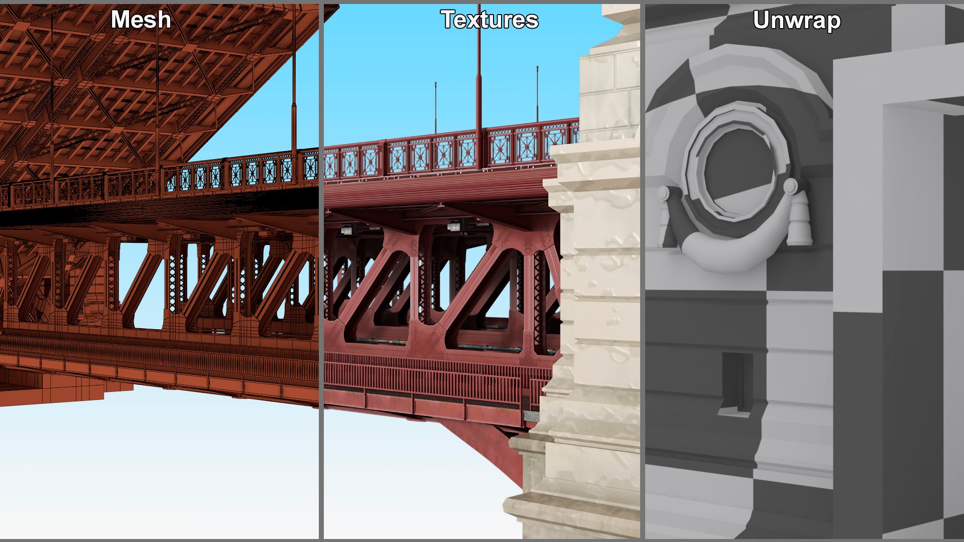 Chicago Drawbridge Raised Model - TurboSquid 2284121