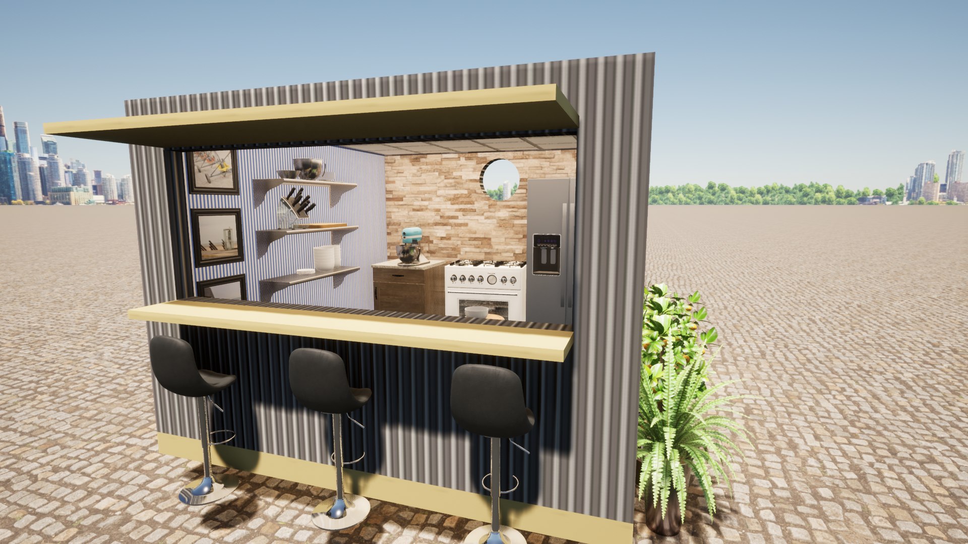 Cafe Shop Design 3D Model - TurboSquid 2239695