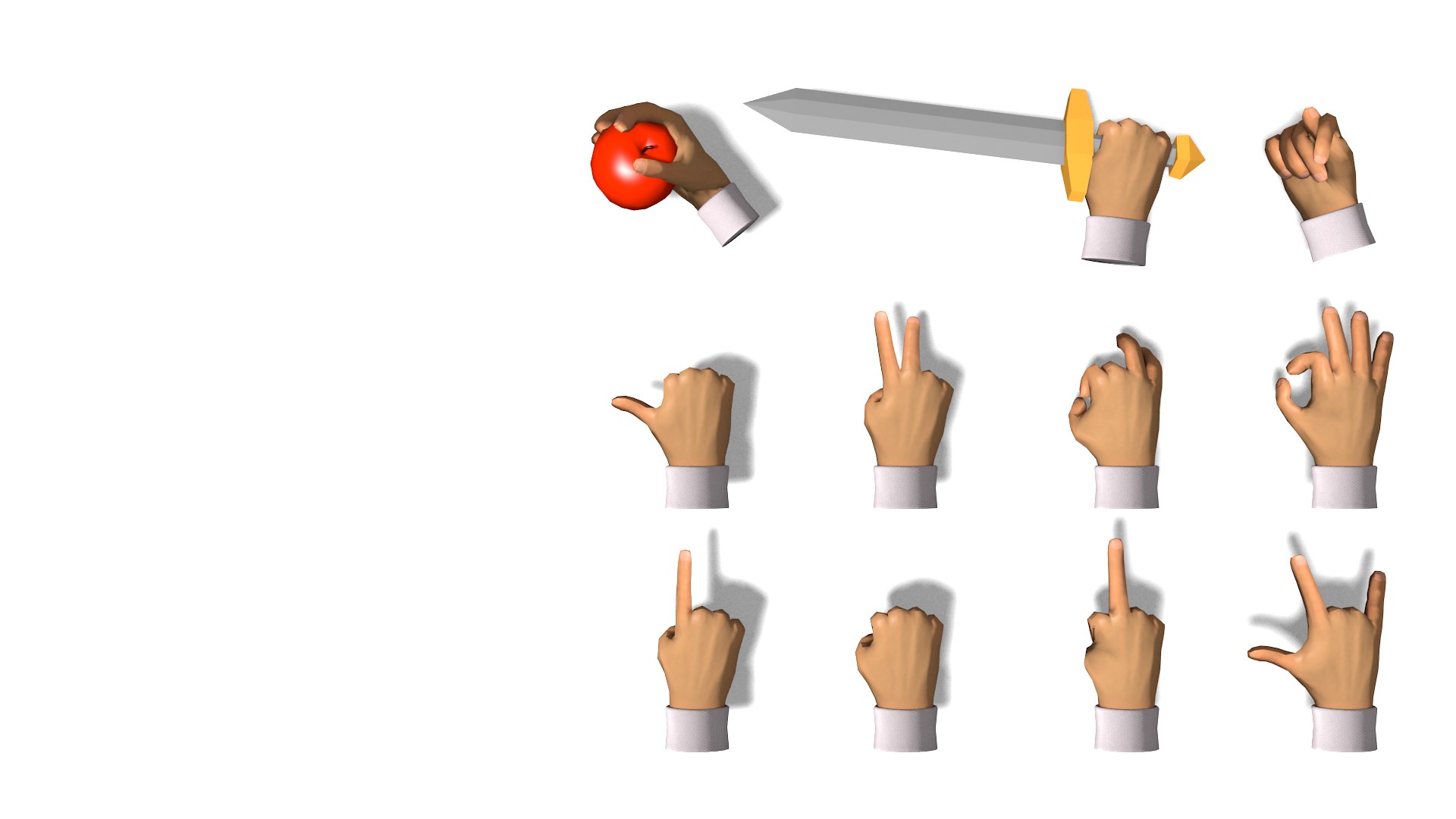 3D Cartoon Hand Animations - TurboSquid 1415766