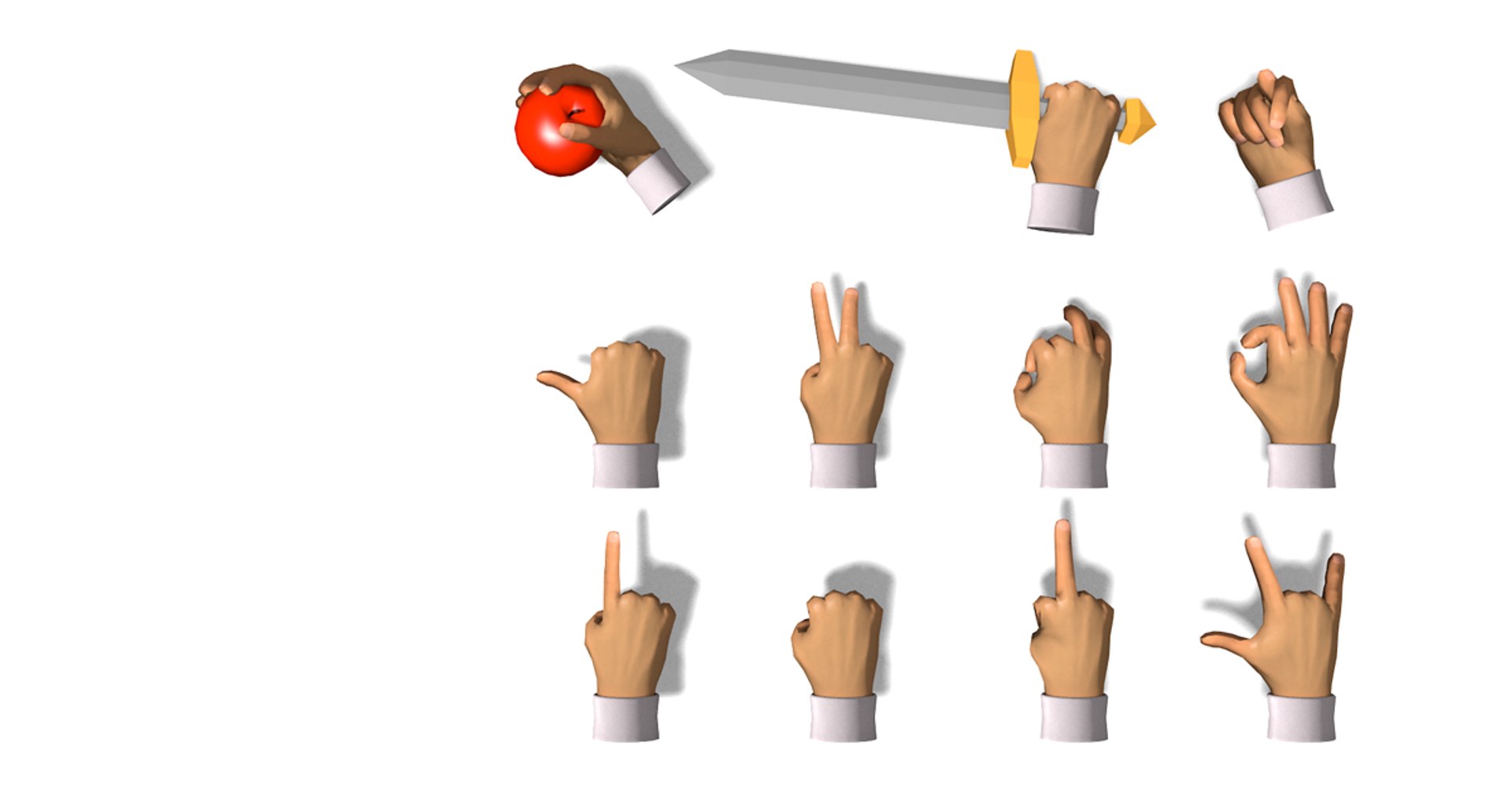 3D Cartoon Hand Animations - TurboSquid 1415766