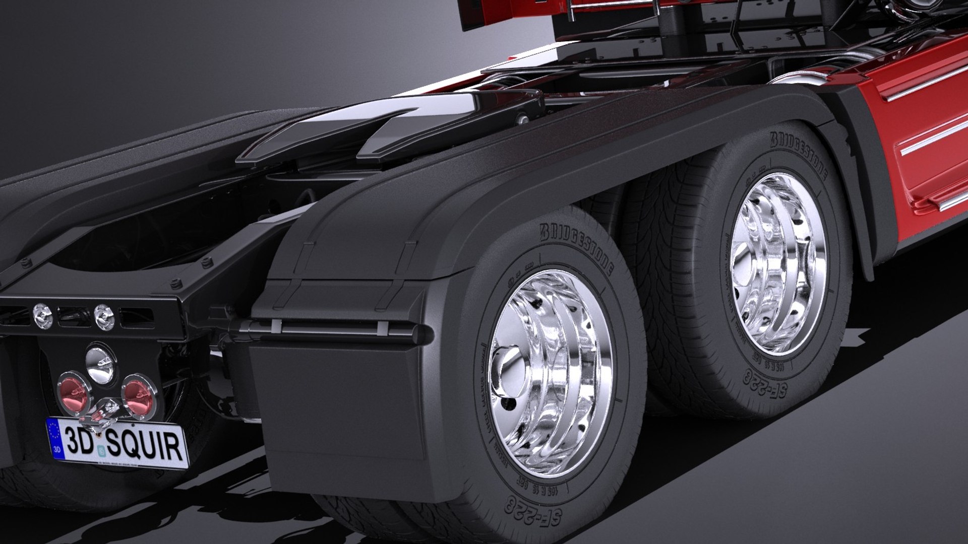 Generic Usa Semi 3d Model