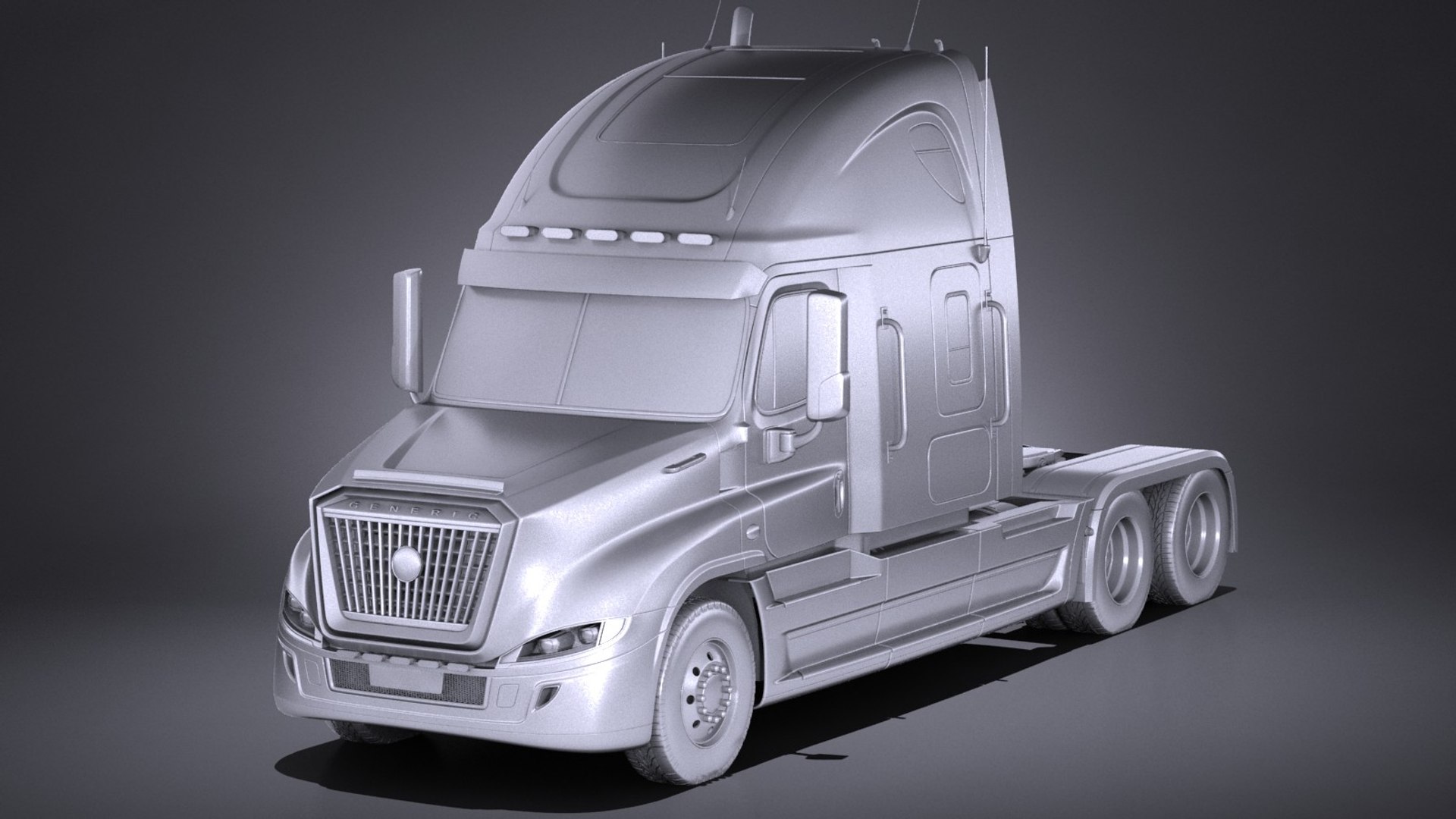 Generic Usa Semi 3d Model