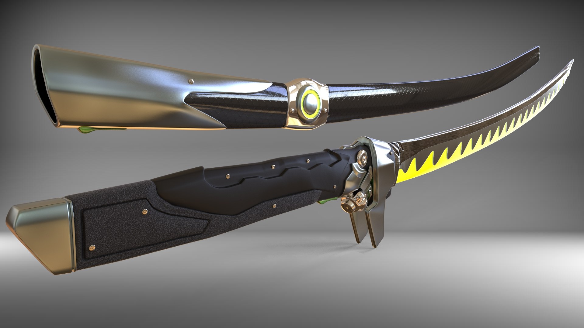 Katana Dragon Sword 3D Model - TurboSquid 1154670