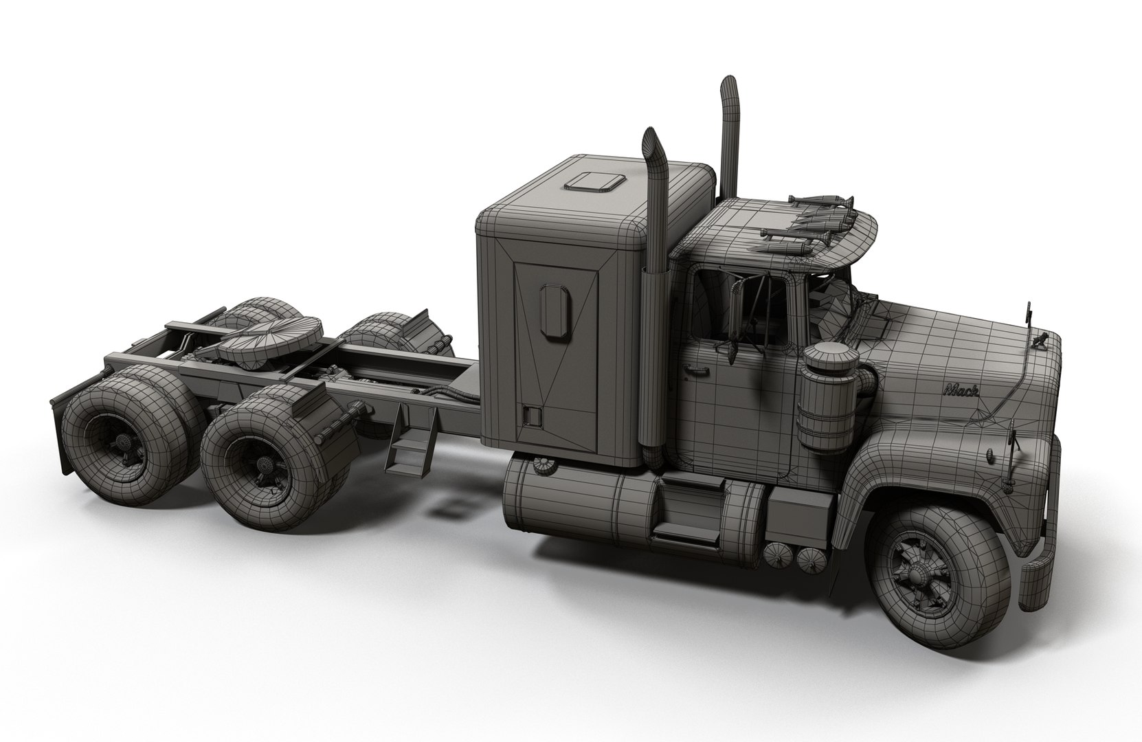Mack r truck pbr 3D model - TurboSquid 1606699
