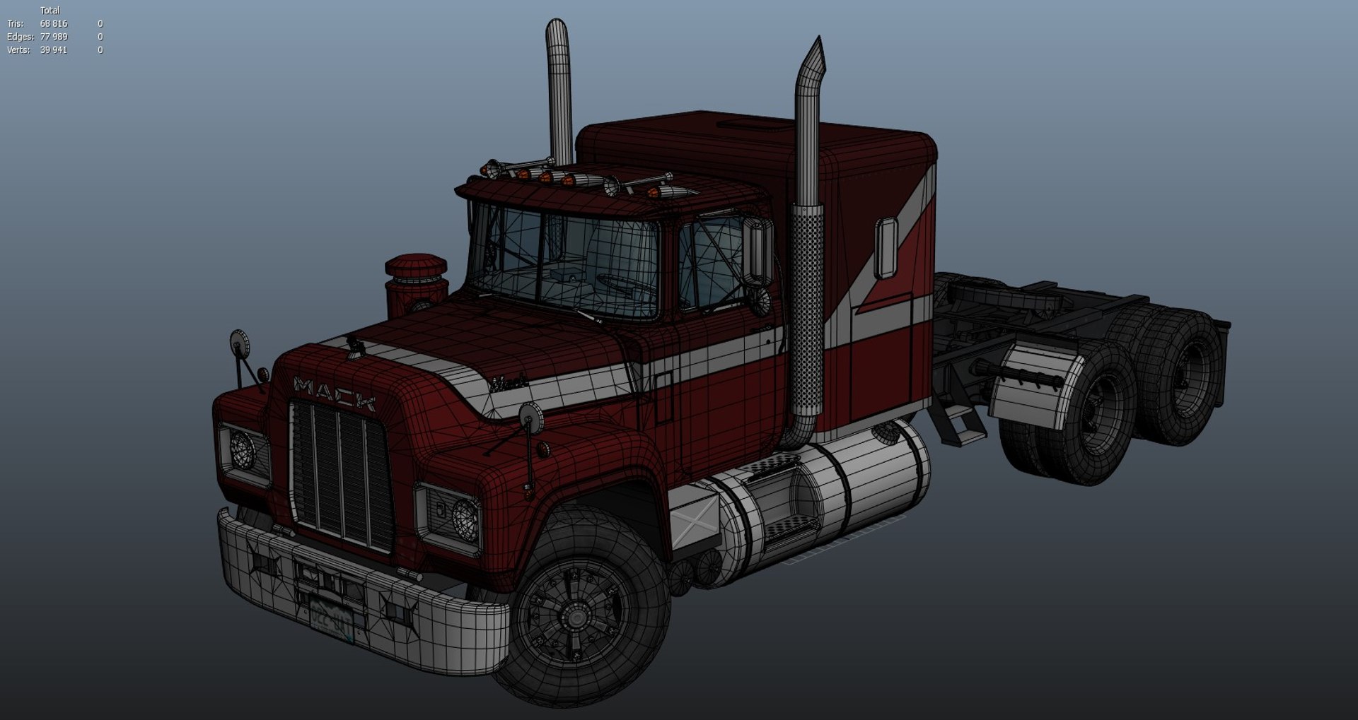 Mack R Truck Pbr 3D Model - TurboSquid 1606699